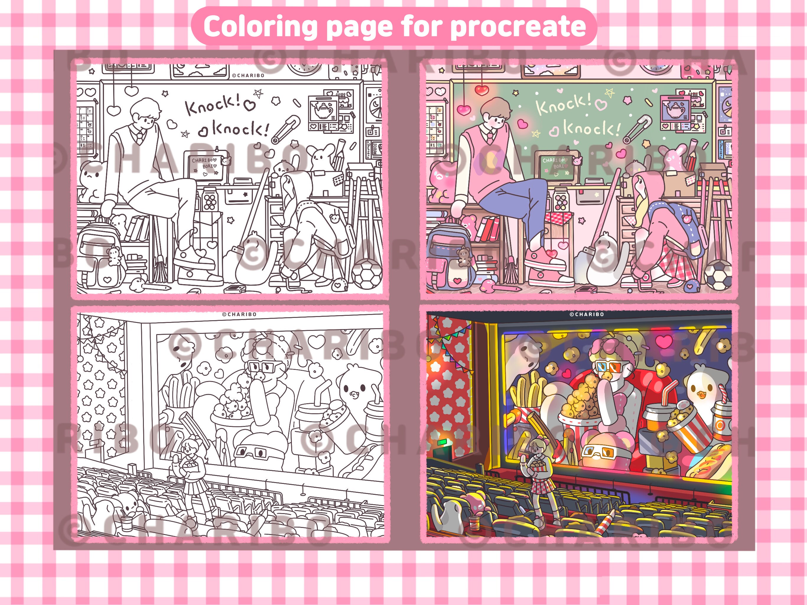 Charibo Art november Set Digital Coloring Book - Etsy