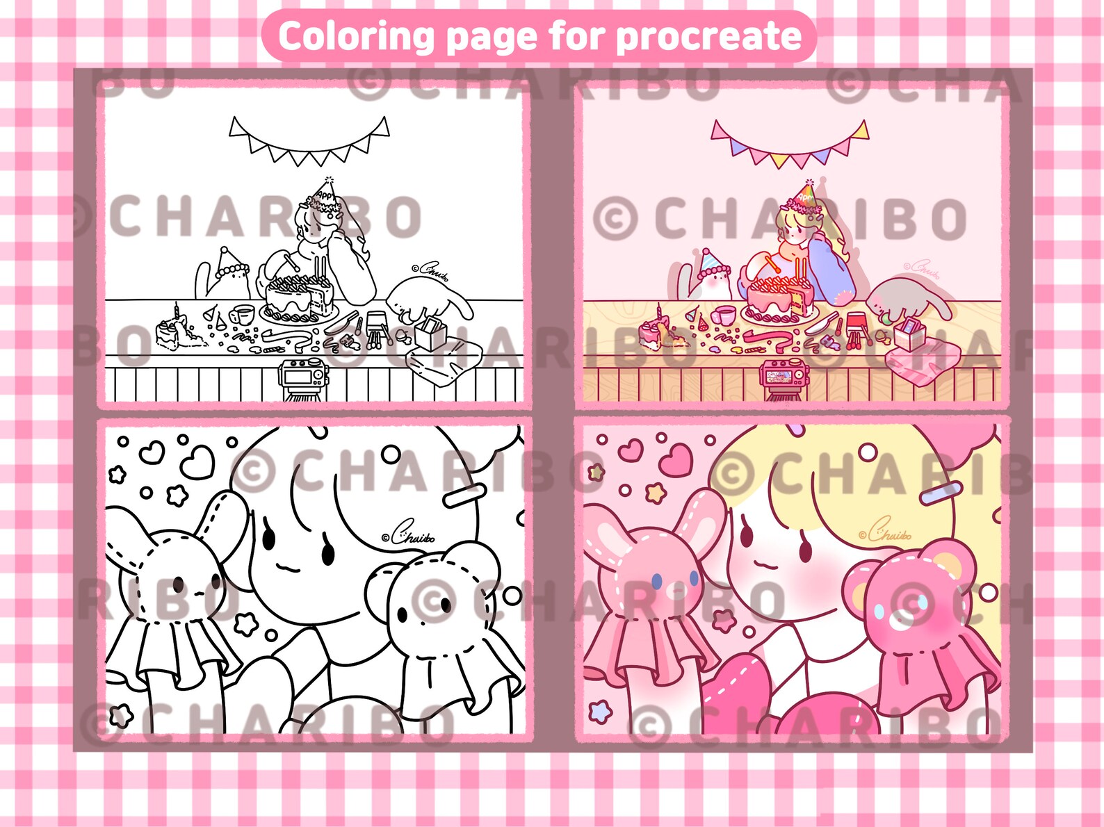 Charibo 2022 March Set Digital Coloring Book | Etsy