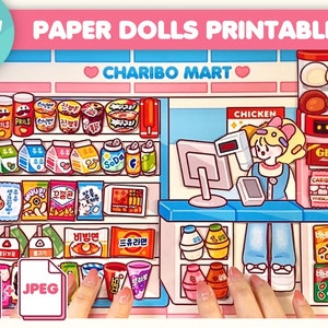 Charibo Art Paper Doll Printable: Mart Coloring Book (digital Download ...