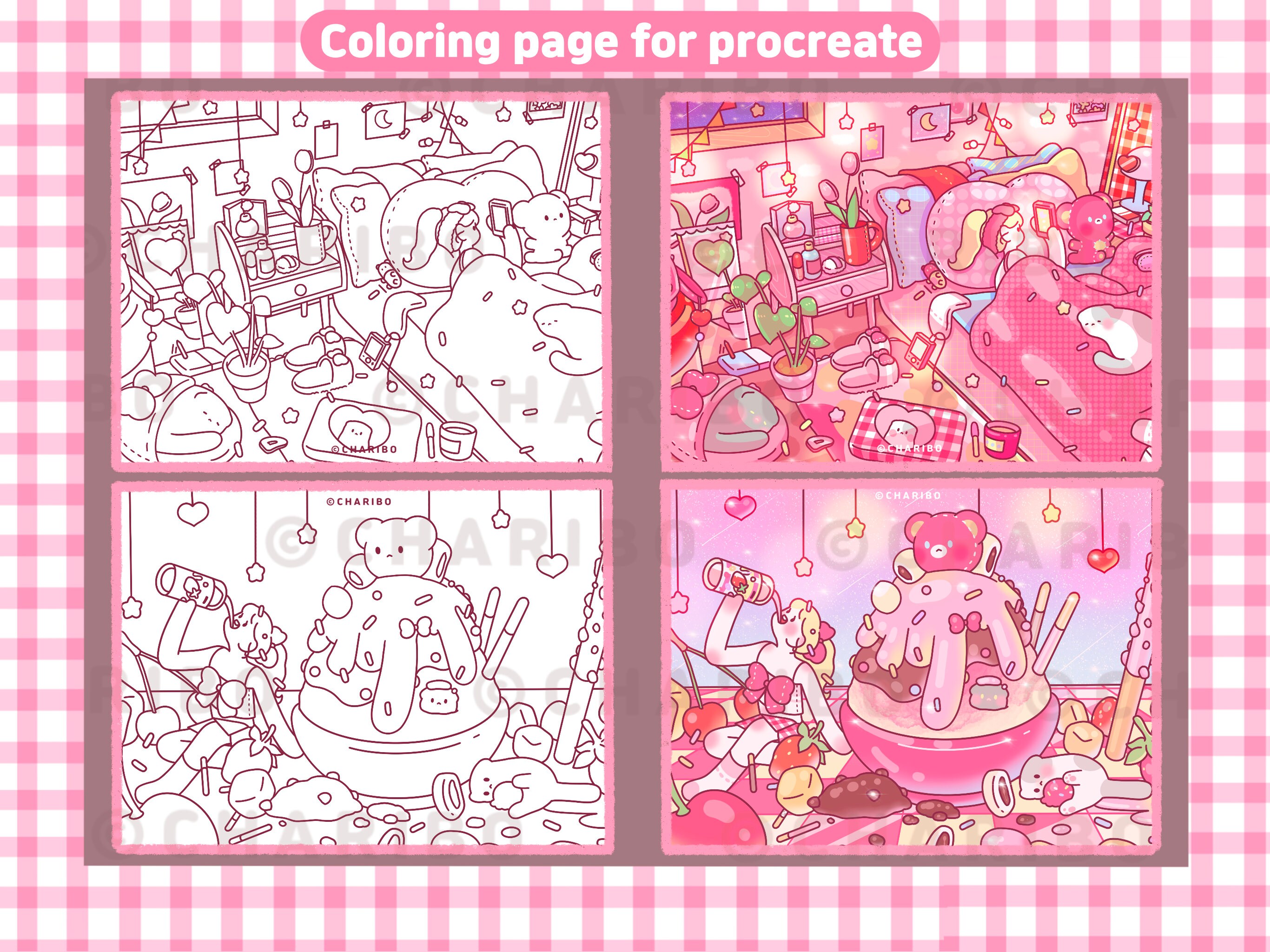 Charibo ART july Coloring Book Printable - Etsy