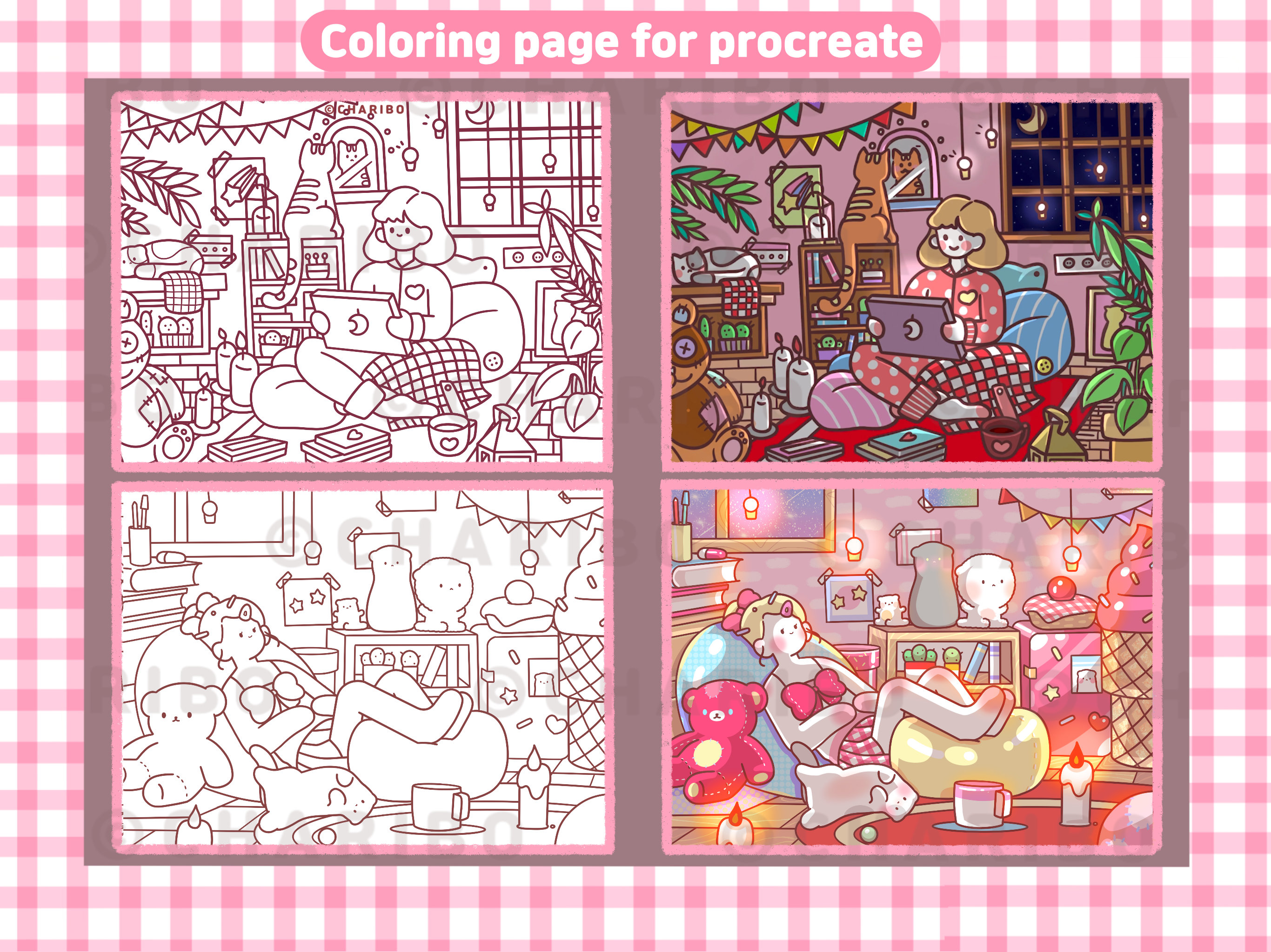 Charibo Art a-bo Set Coloring Book Printable - Etsy