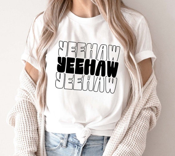 Yee Haw Svg Country Music Svg YEEHAW Cowboy Wavy Letters | Etsy