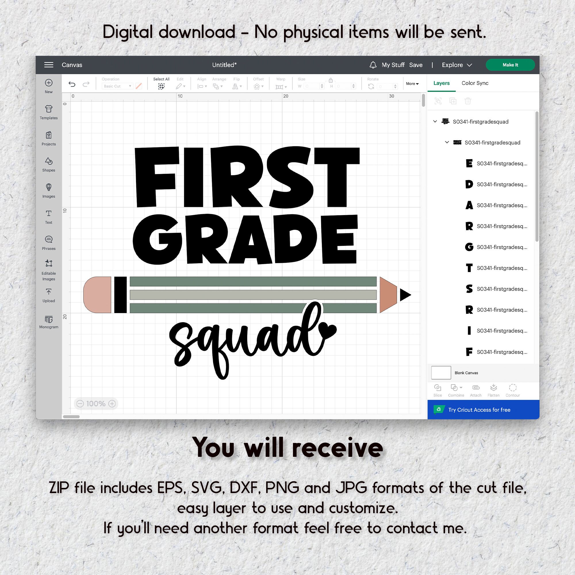 First Grade Squad SVG Back to School Svg Preschool Teacher - Etsy