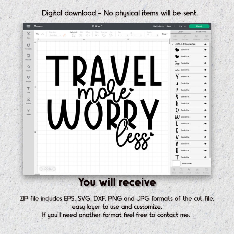 Travel More Worry Less Svg Travel Svg Holiday Svg Worry - Etsy