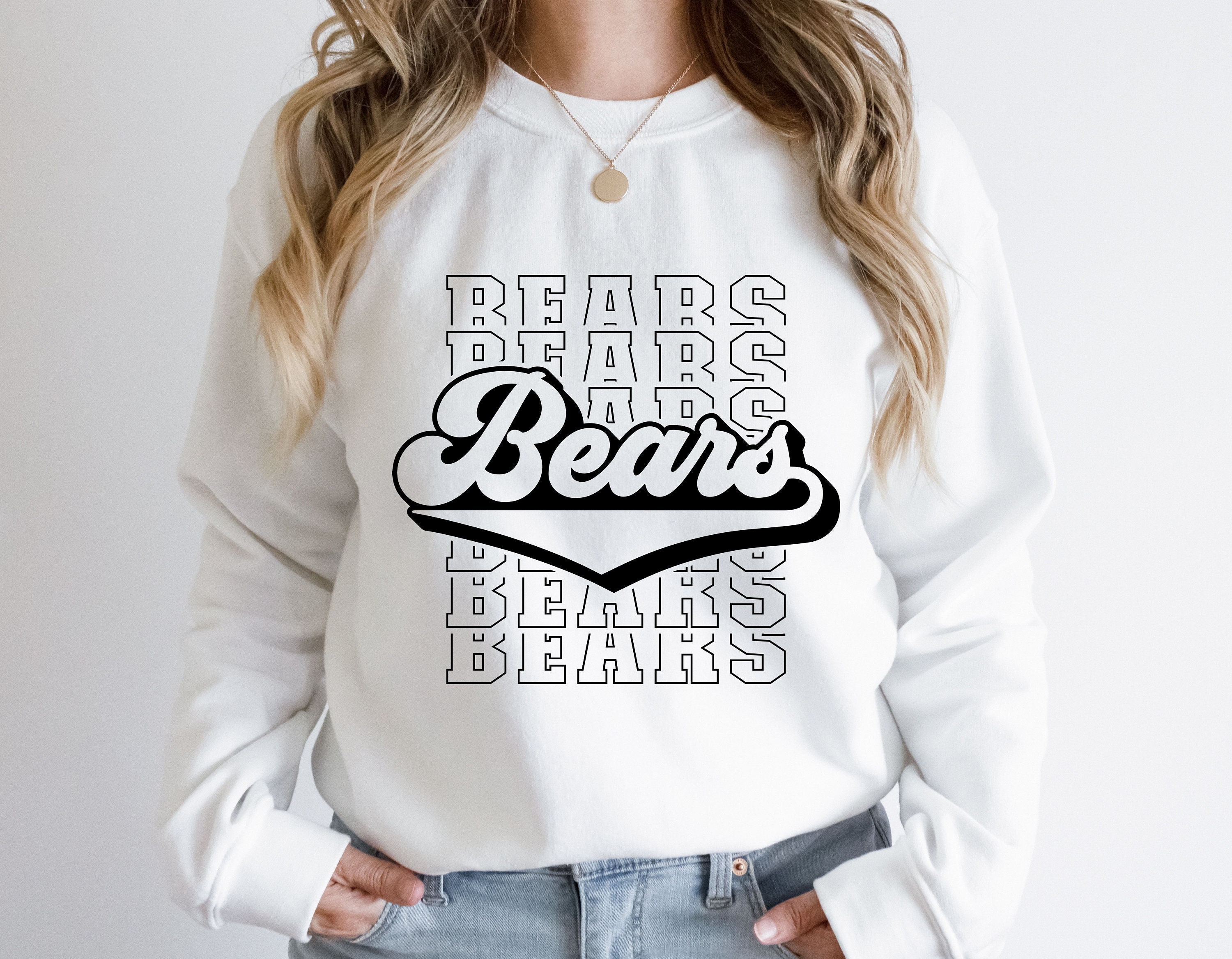 Bears Spirit Svg, Bears Football Cheer Svg Retro Design Cyclones Pride ...