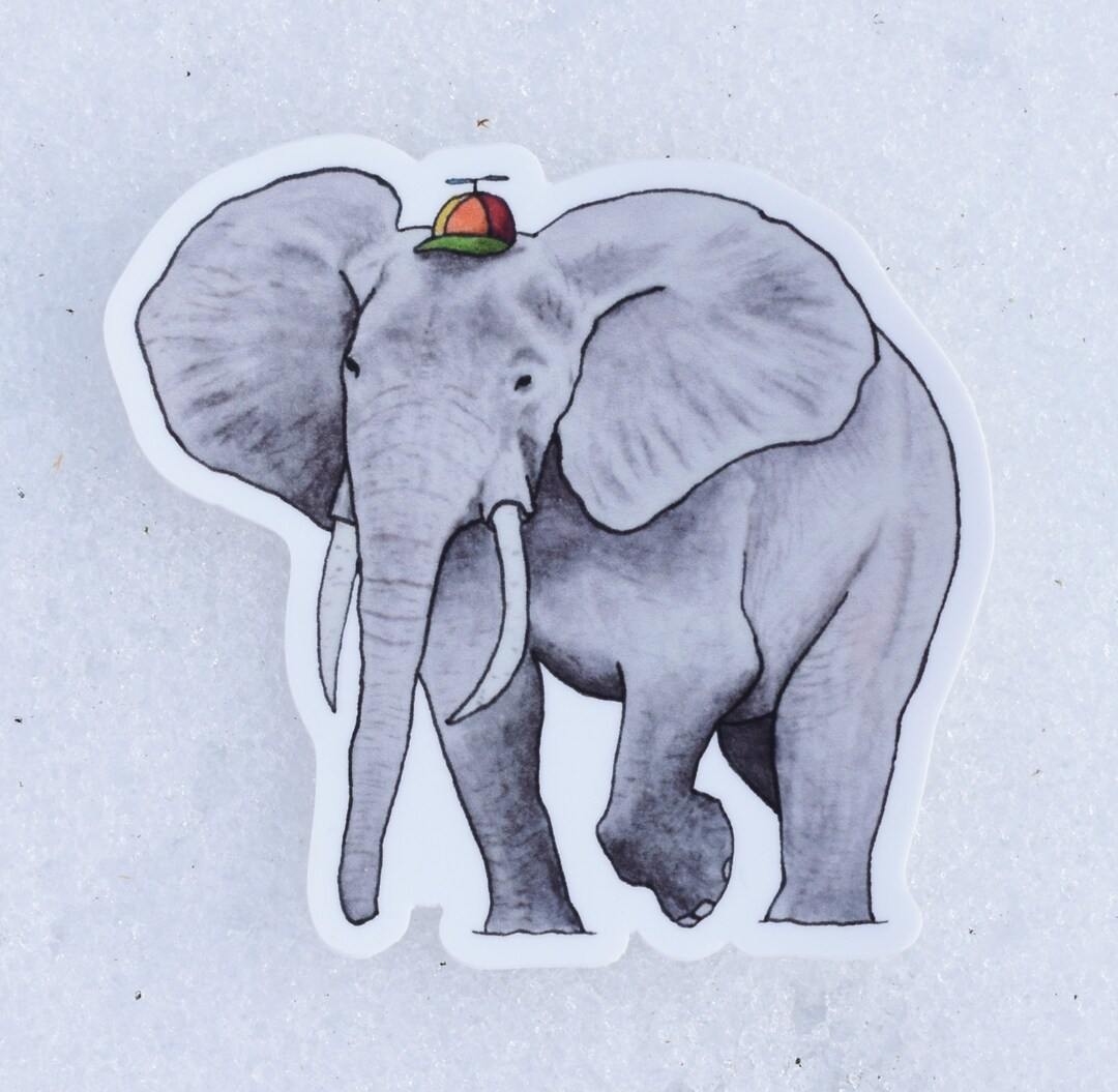 Eliza the Elephant Sticker - Etsy