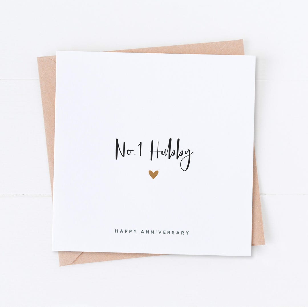 No.1 Hubby Anniversary Card, Our Wedding Anniversary, Special Husband ...