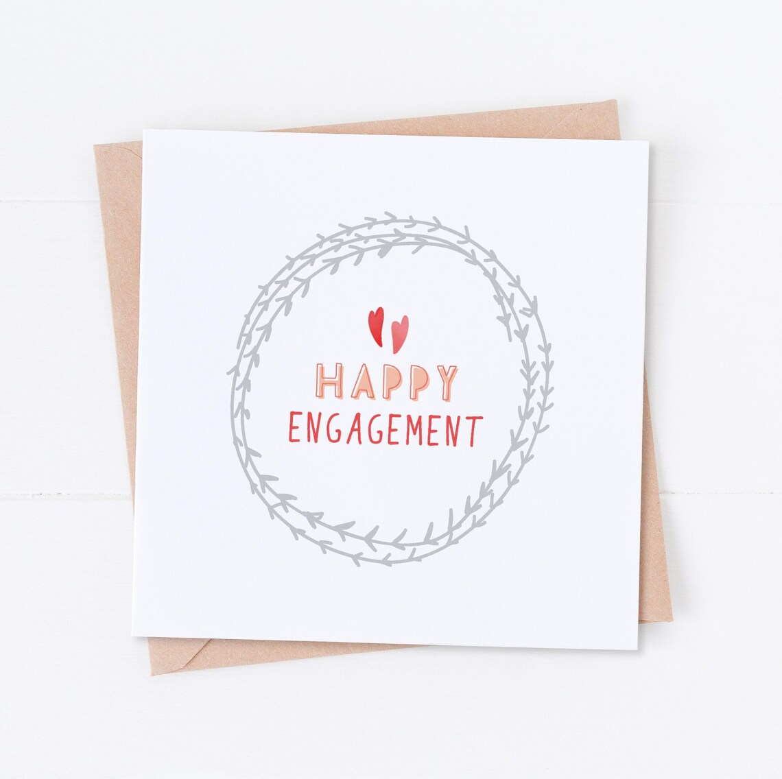 Boho Engagement Card, Congratulations Card, Happy Couple, Congrats Card ...