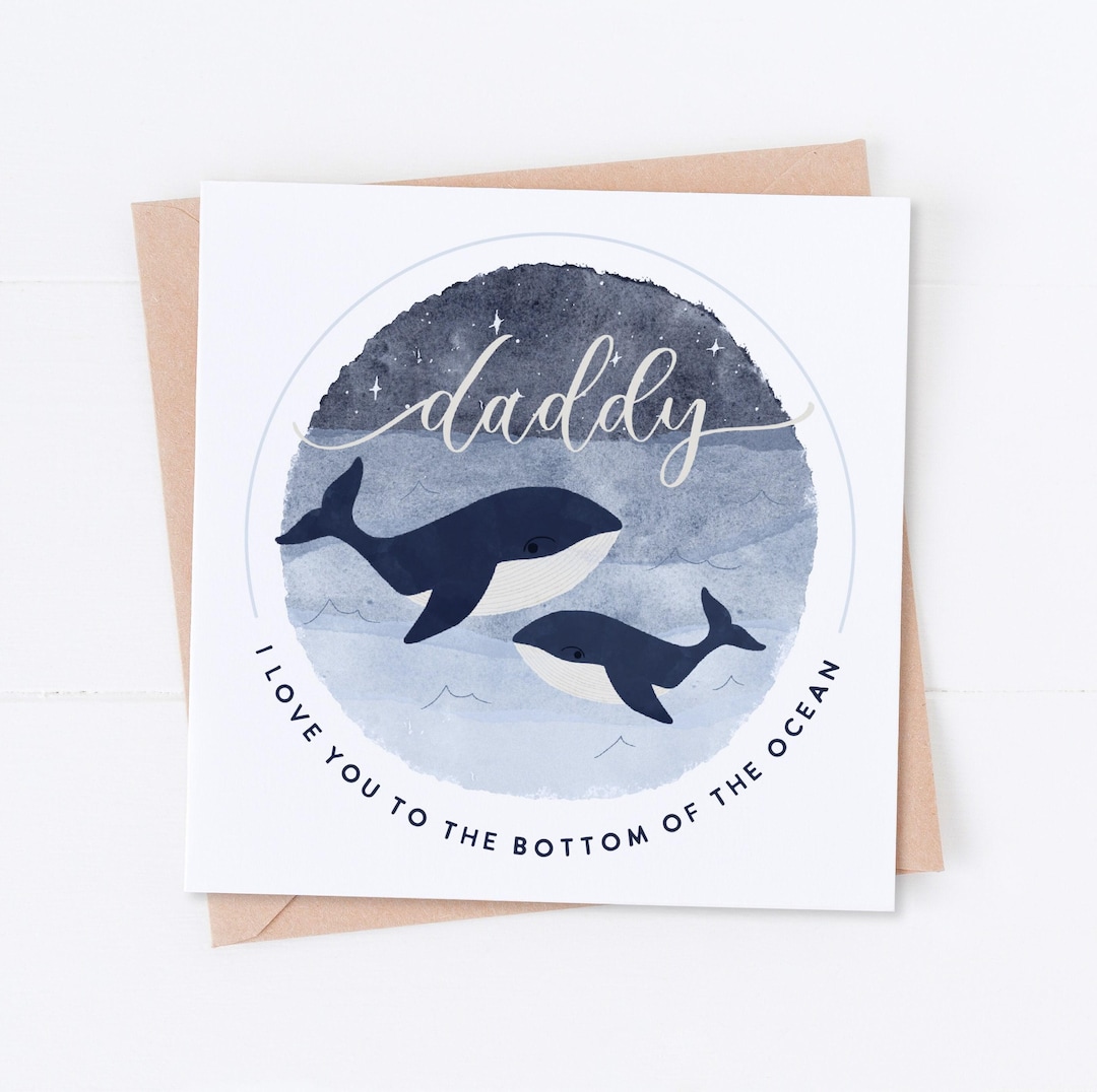 Whale Father's Day Card, Dad Under the Sea Card, Happy Father's Day ...