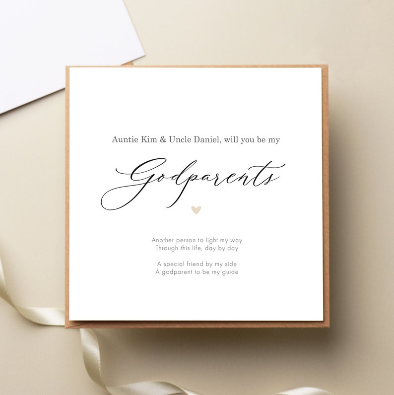 Personalised Will You Be My Godparents Card, Godparent Christening Card ...