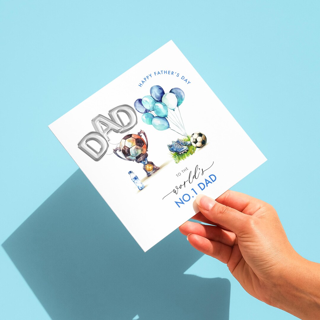 Football Father's Day Card, World's No.1 Dad, Football Lover, Best Dad ...