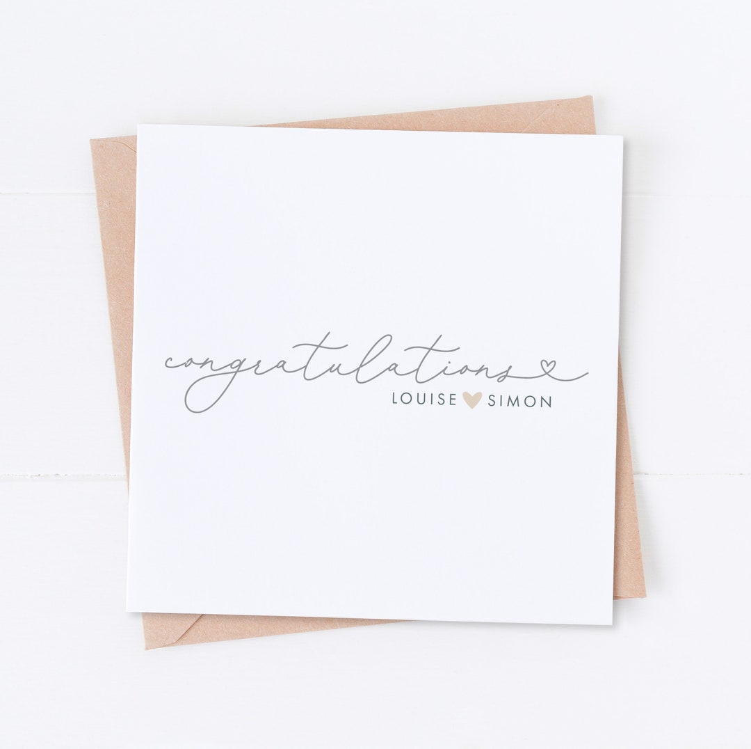 Personalised Congratulations Card, Wedding Day Card, Congratulations on ...