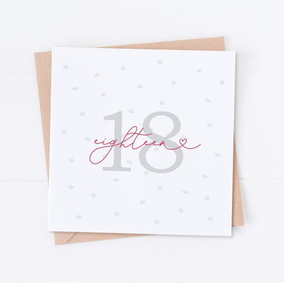 18th Birthday Card Birthday Card for Her Female Birthday - Etsy Finland