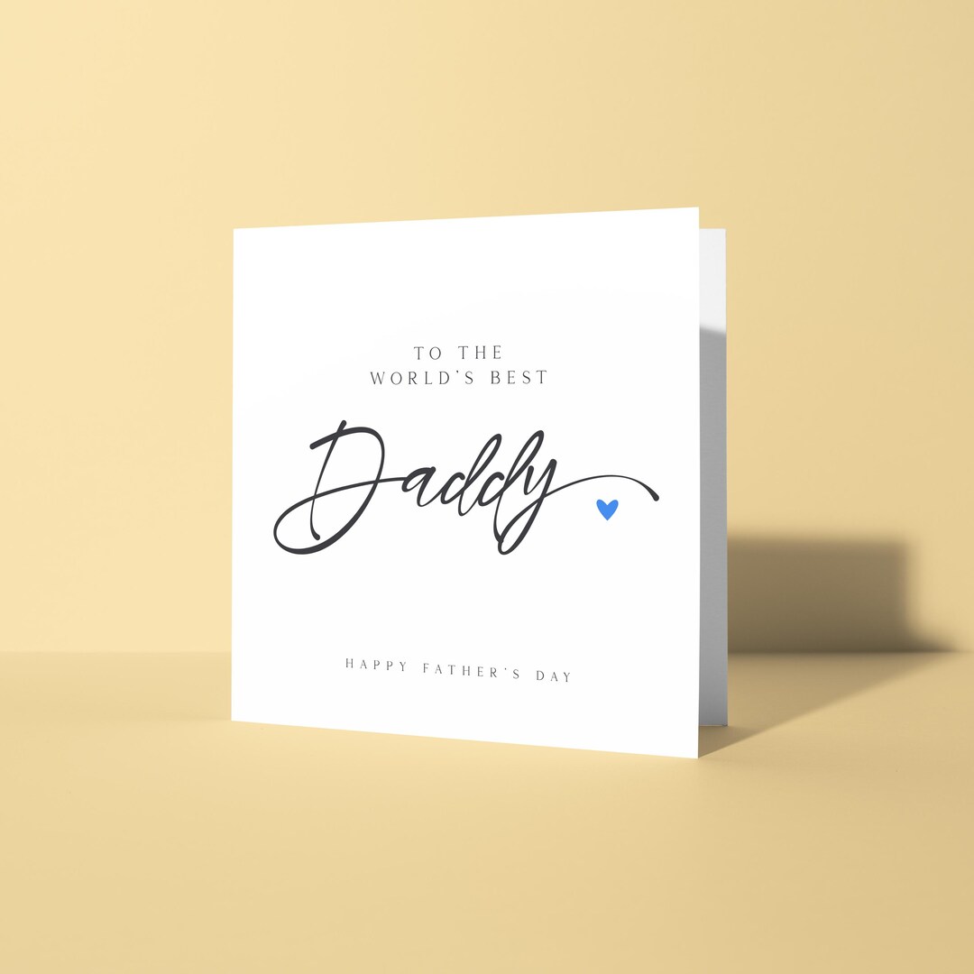 World's Best Daddy Father's Day Card, Happy Father's Day, Number 1 Dad ...