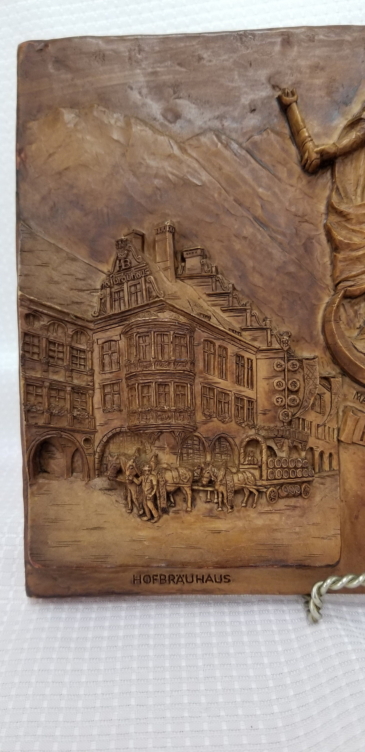 Bavarian Wood Carved Look Souvenir Plaque of the Madonna the - Etsy