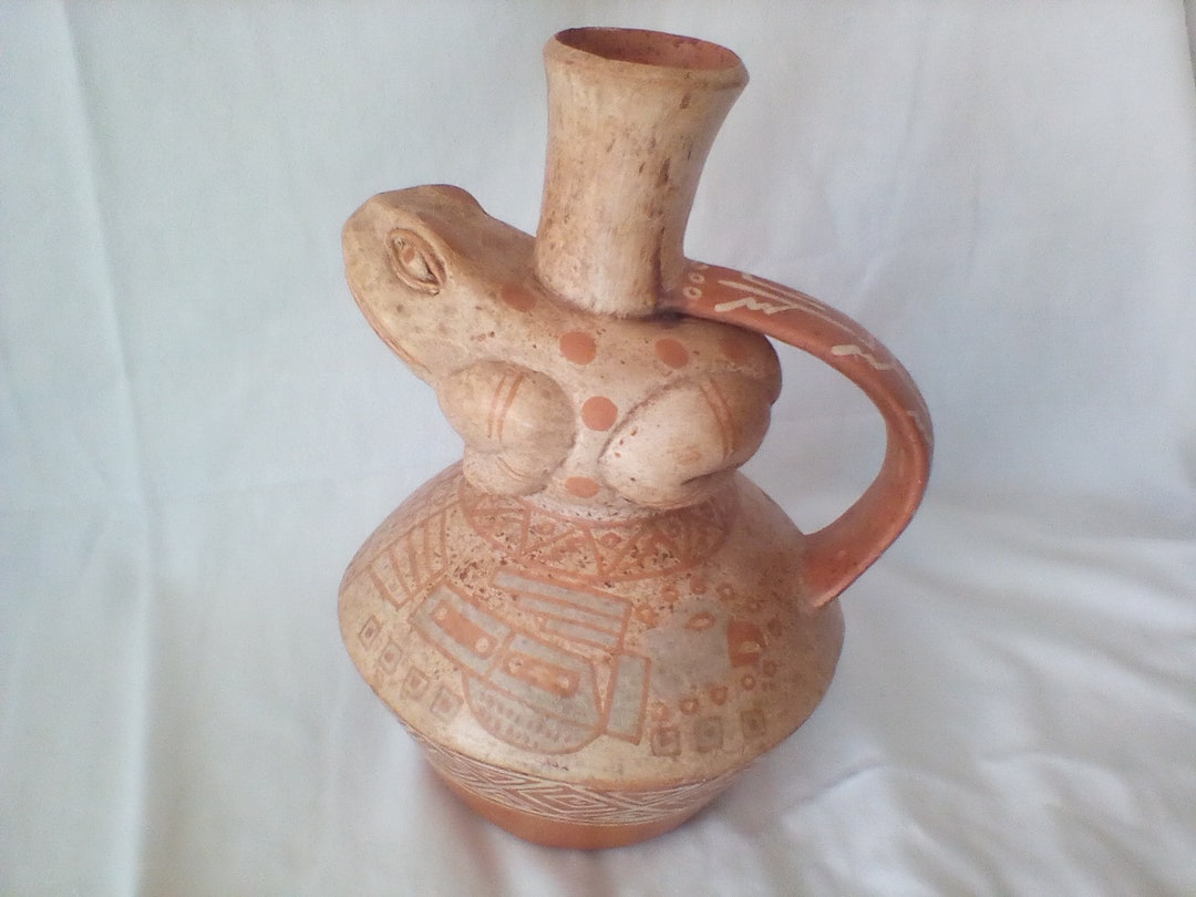 Peruvian Frog Water Jug Reproduction Pottery - Etsy