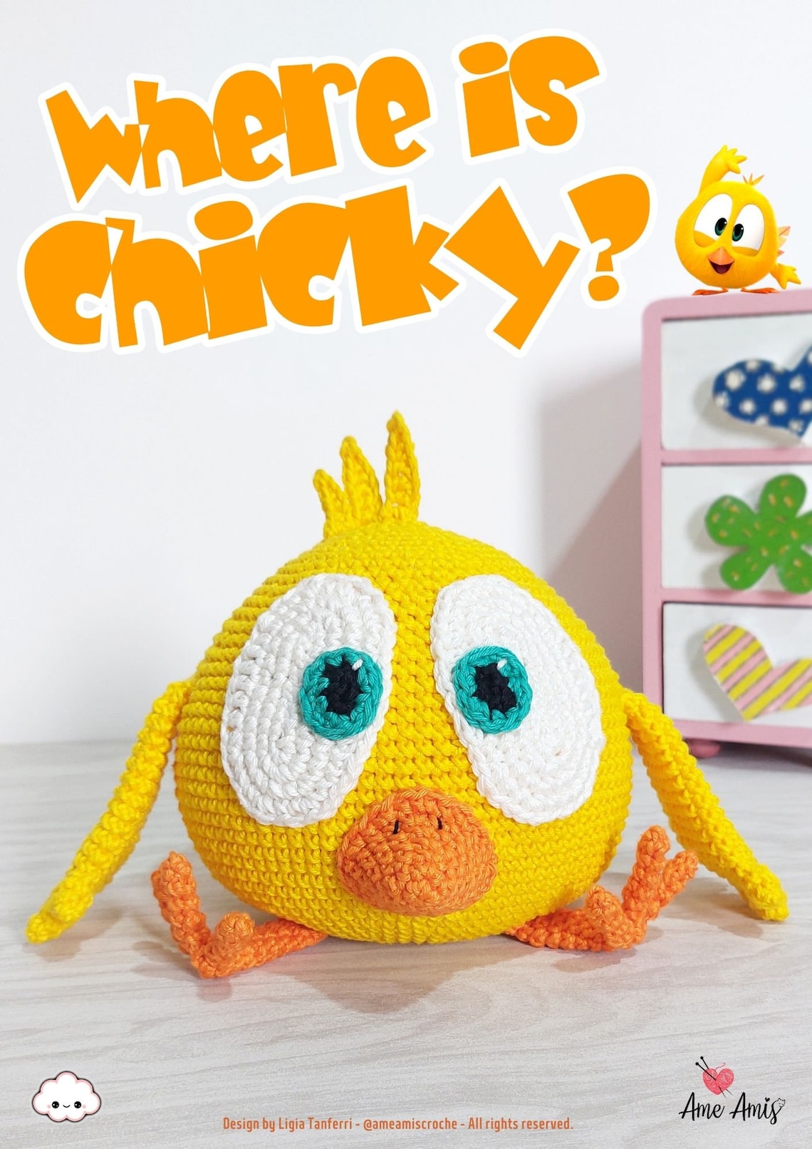Chicky Crochet Toy Amigurumi Pattern Where's Chicky - Etsy