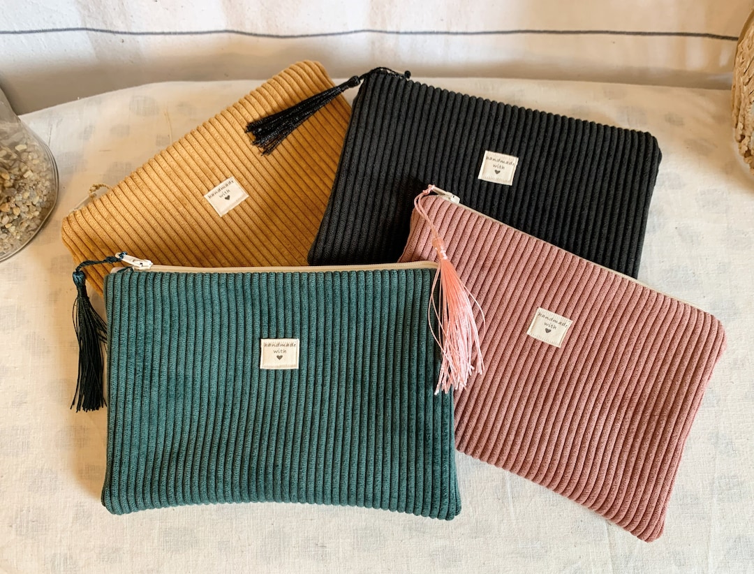 Petite pochette velours côtelé - Etsy France