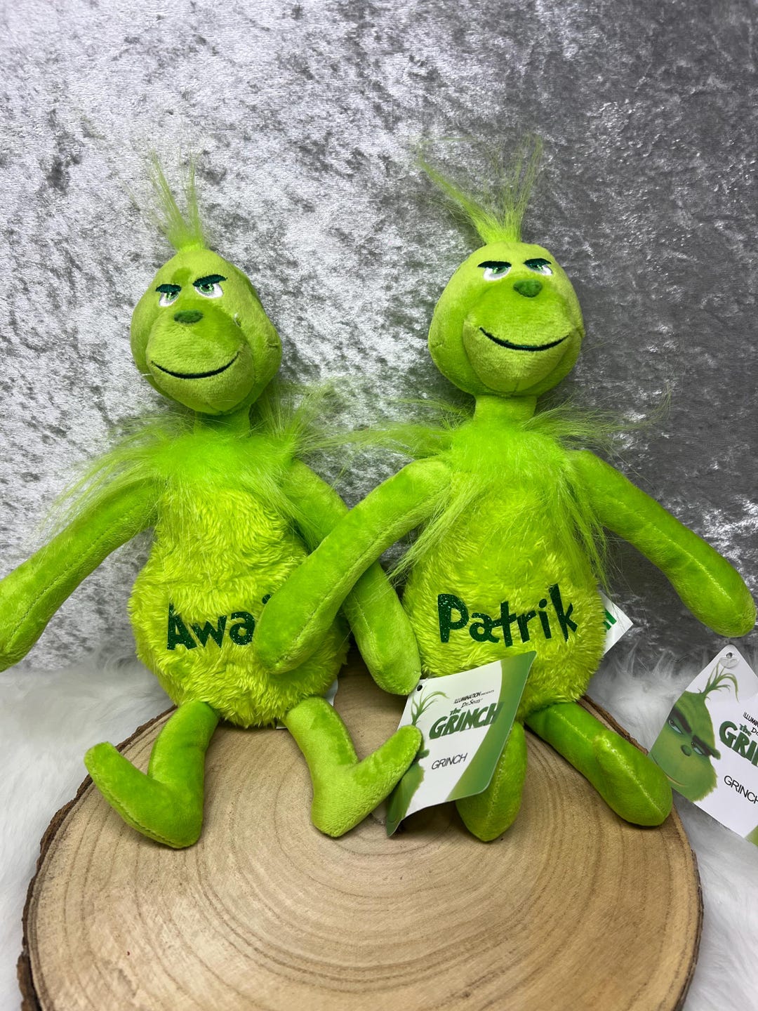 Personalised Grinch Plush Soft Toy for Christmas Eve Box / Grinch ...