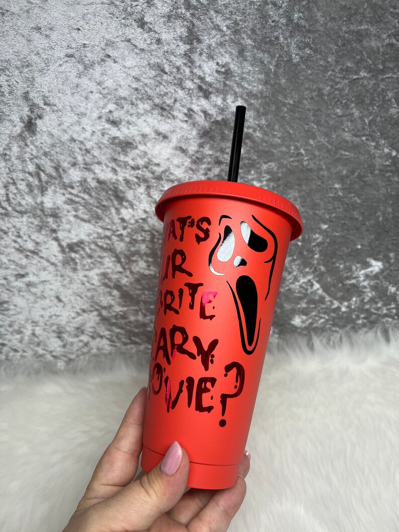 Scream What's Your Favorite Scary Moviecold Cup 24oz - Etsy