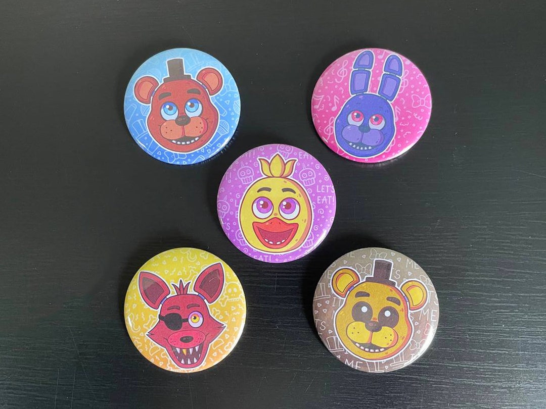 NEW Fnaf 1 Buttons 50mm Freddy Fazbear Bonnie the Bunny - Etsy UK