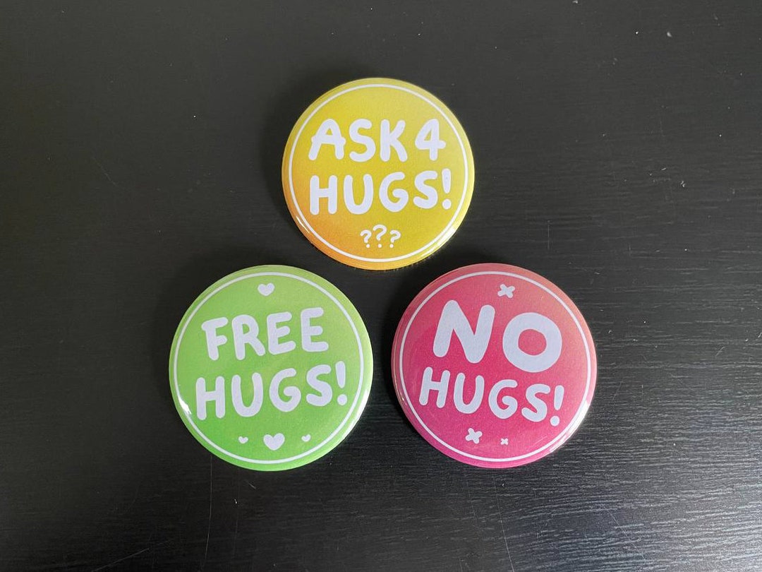 Consent Buttons for Fursuiters & Cosplayers | 50mm | Free Hugs! | Ask 4 ...