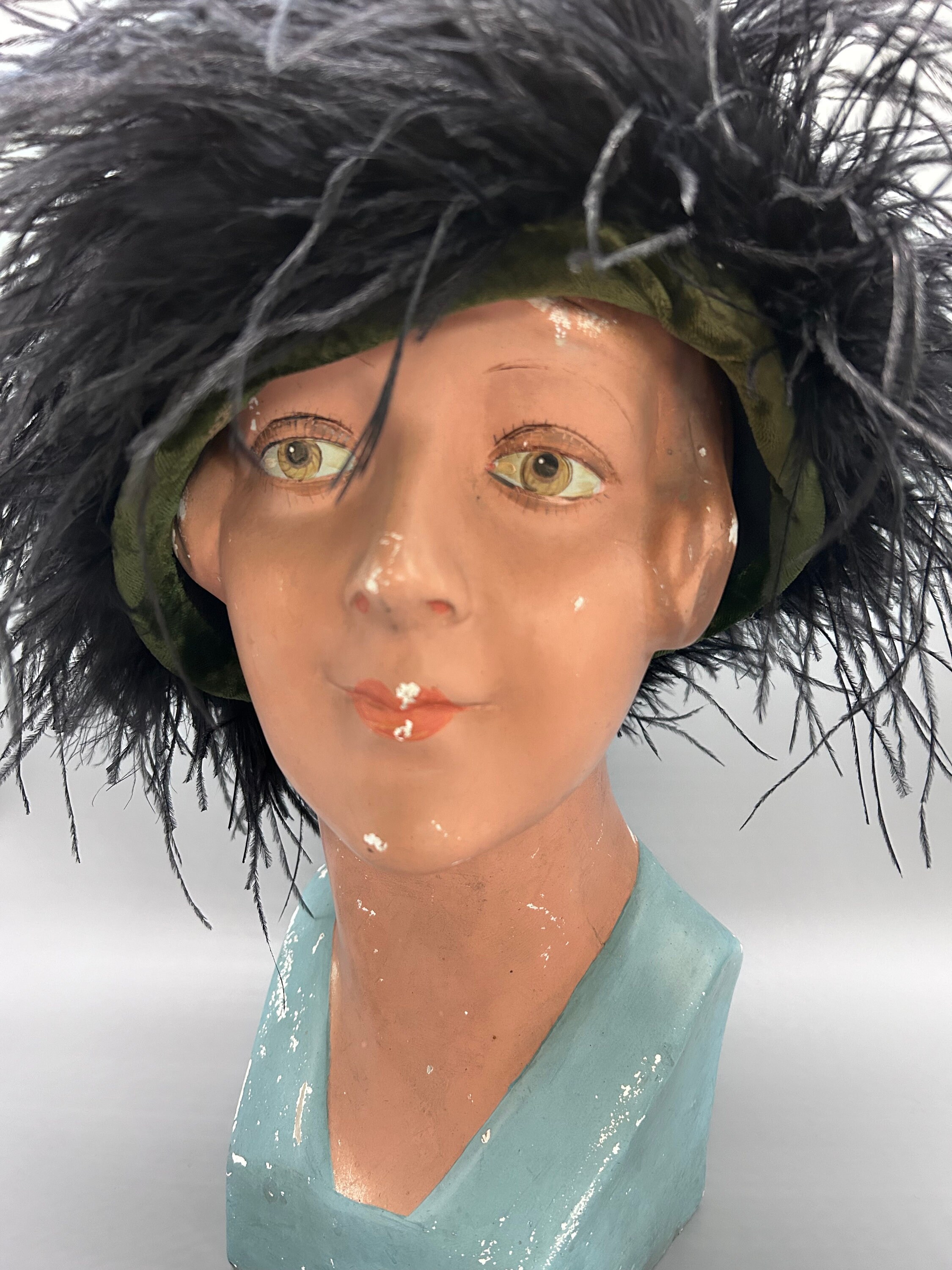 Vintage Ostrich Feather Wig Hat - Etsy