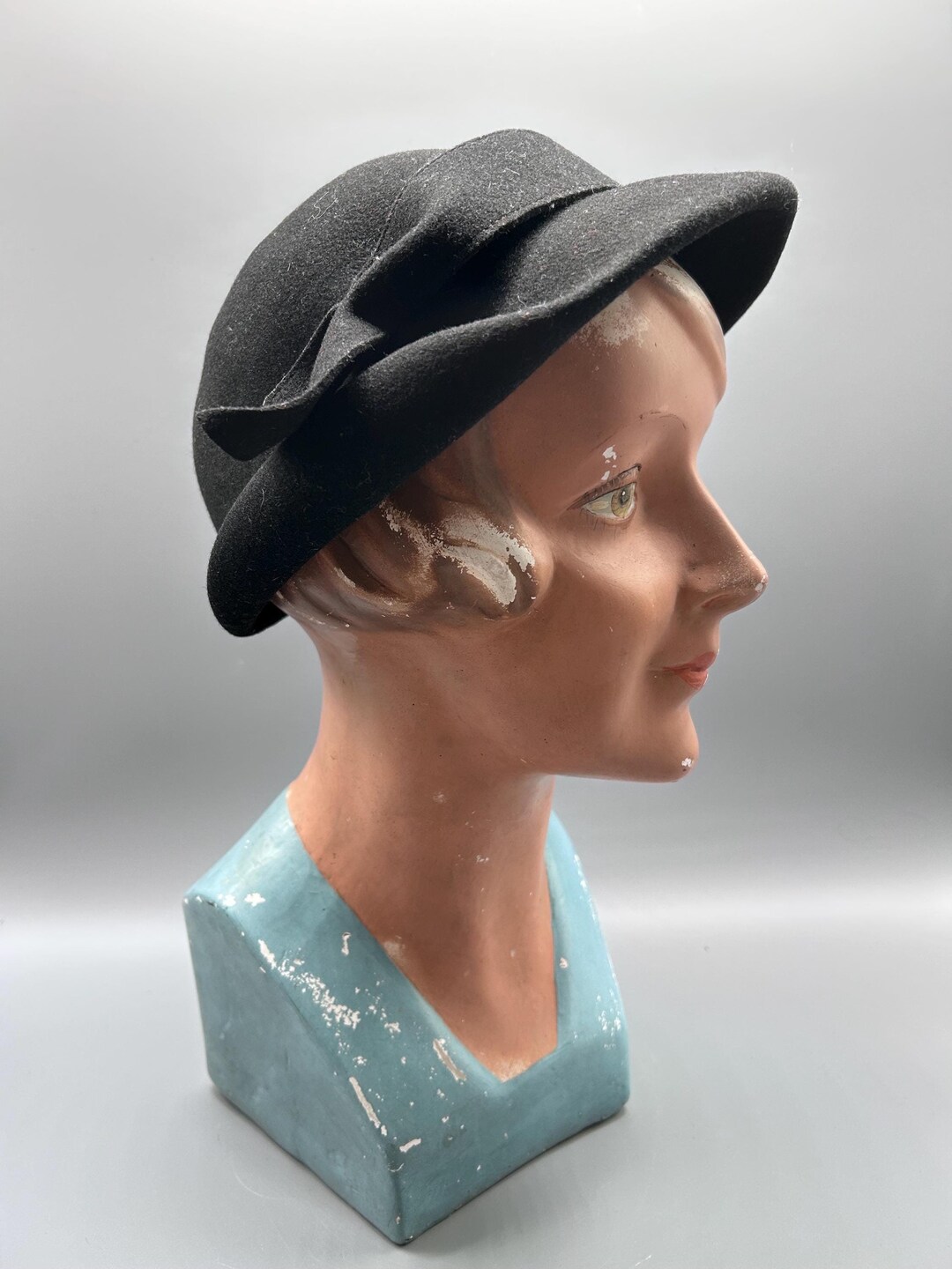 Vintage 1950s Wool Felt Cap - Etsy