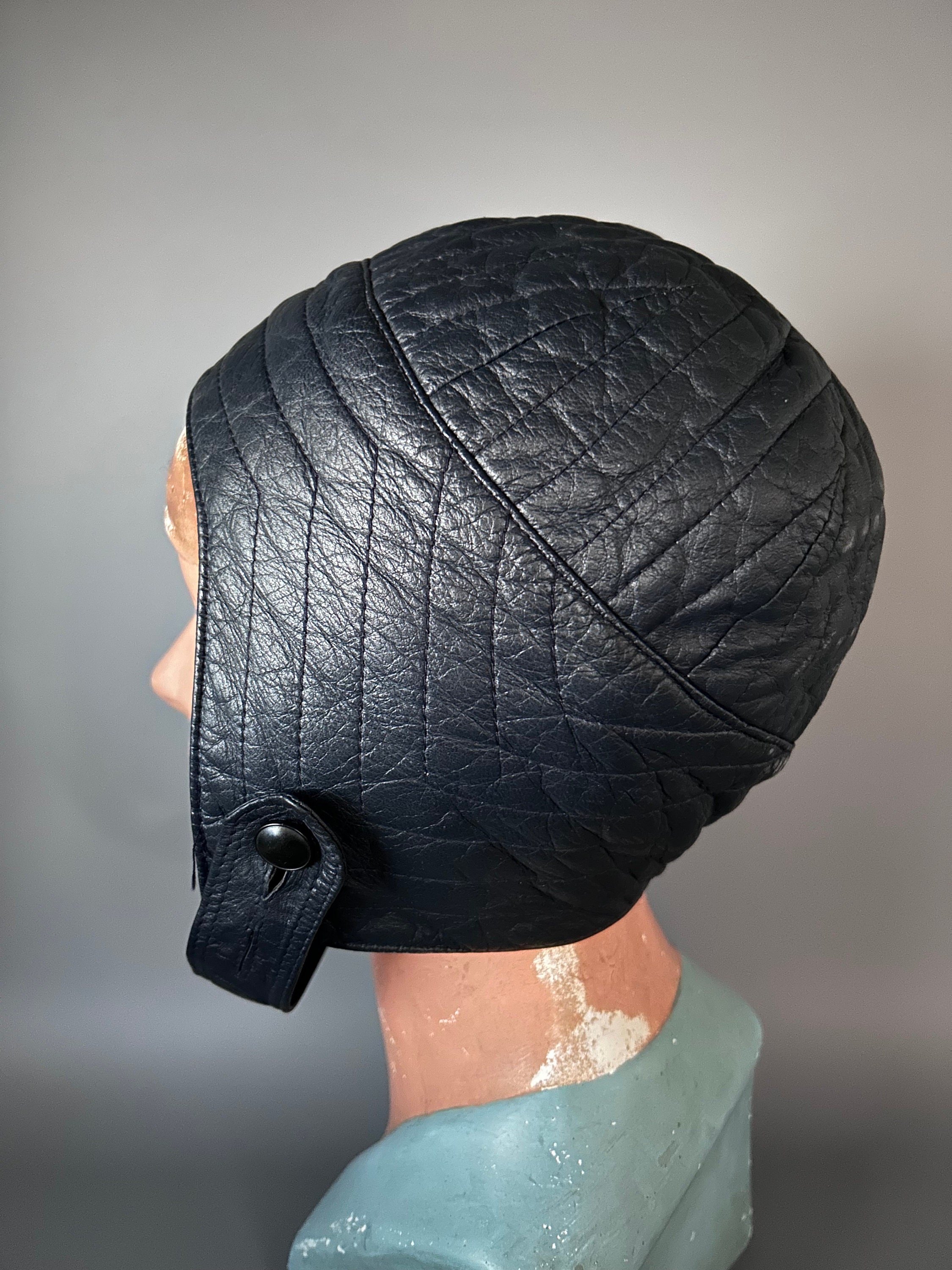 Vintage Leather Aviator Hat - Etsy