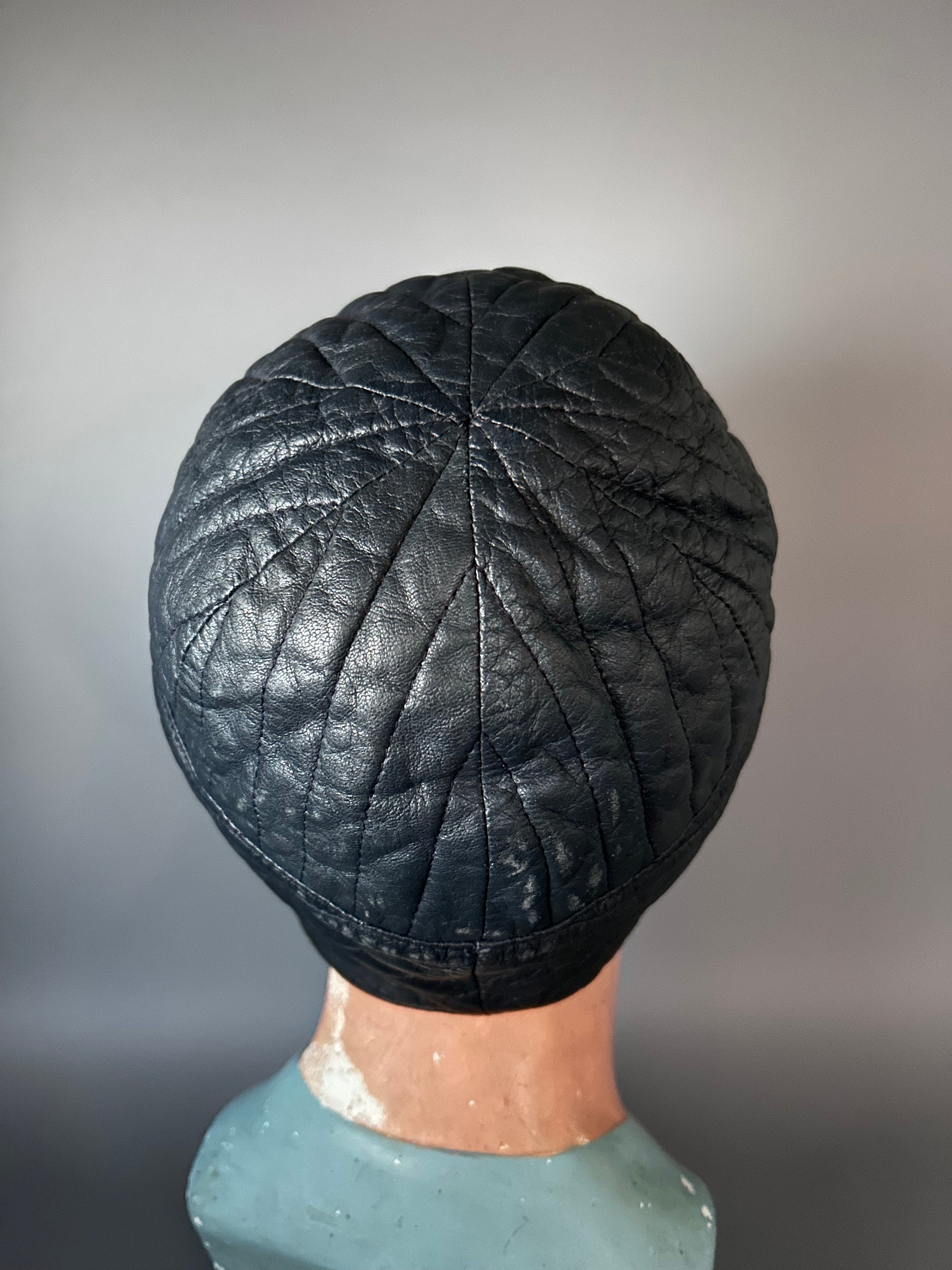 Vintage Leather Aviator Hat - Etsy