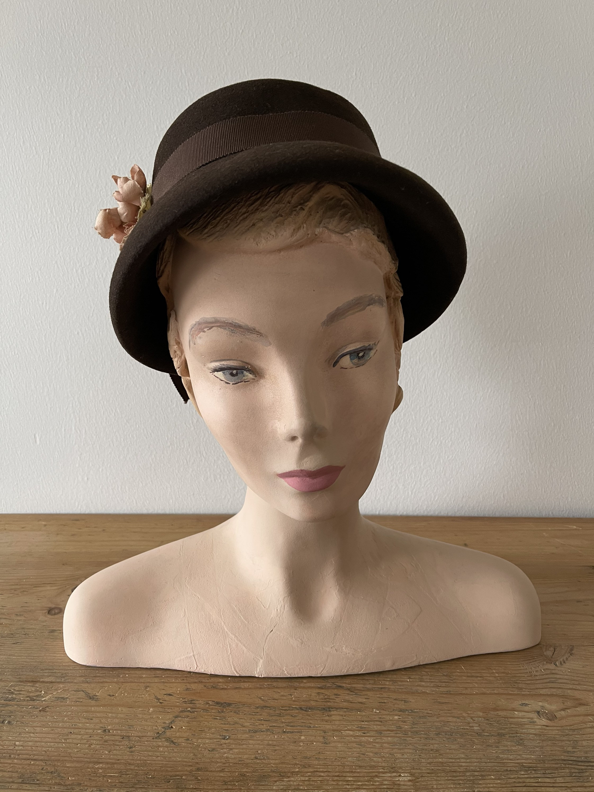 Vintage 1950s Miss Marple Wool Felt Bonnet - Etsy