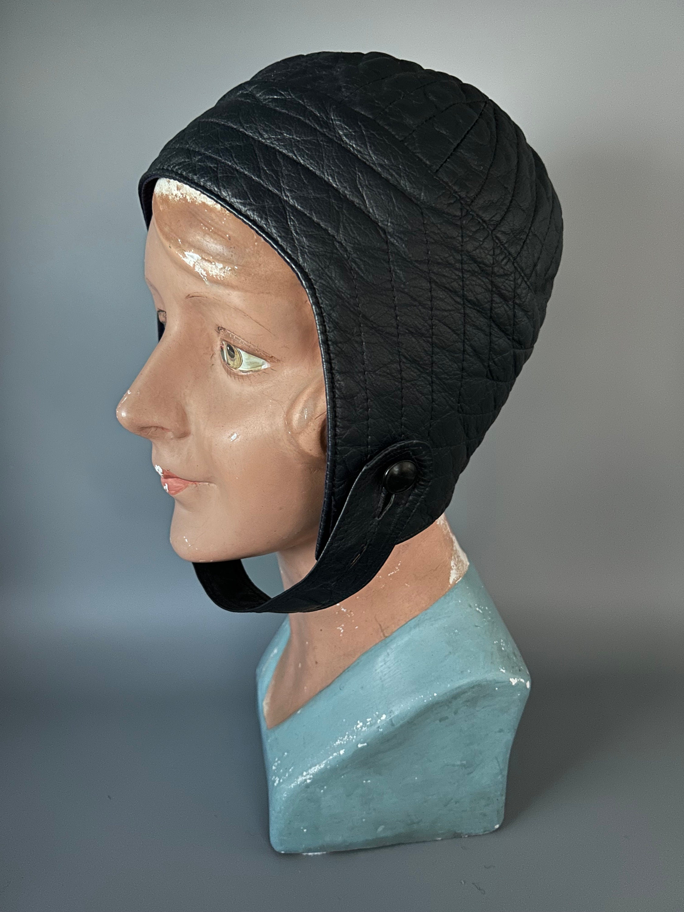 Vintage Leather Aviator Hat - Etsy