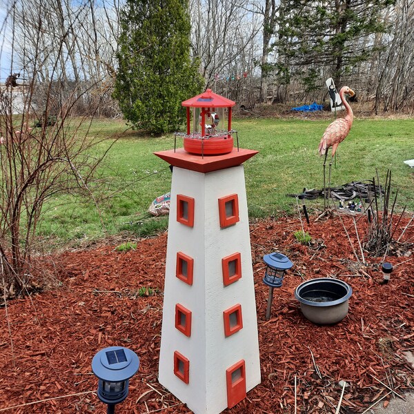 Solar Lighthouse - Etsy