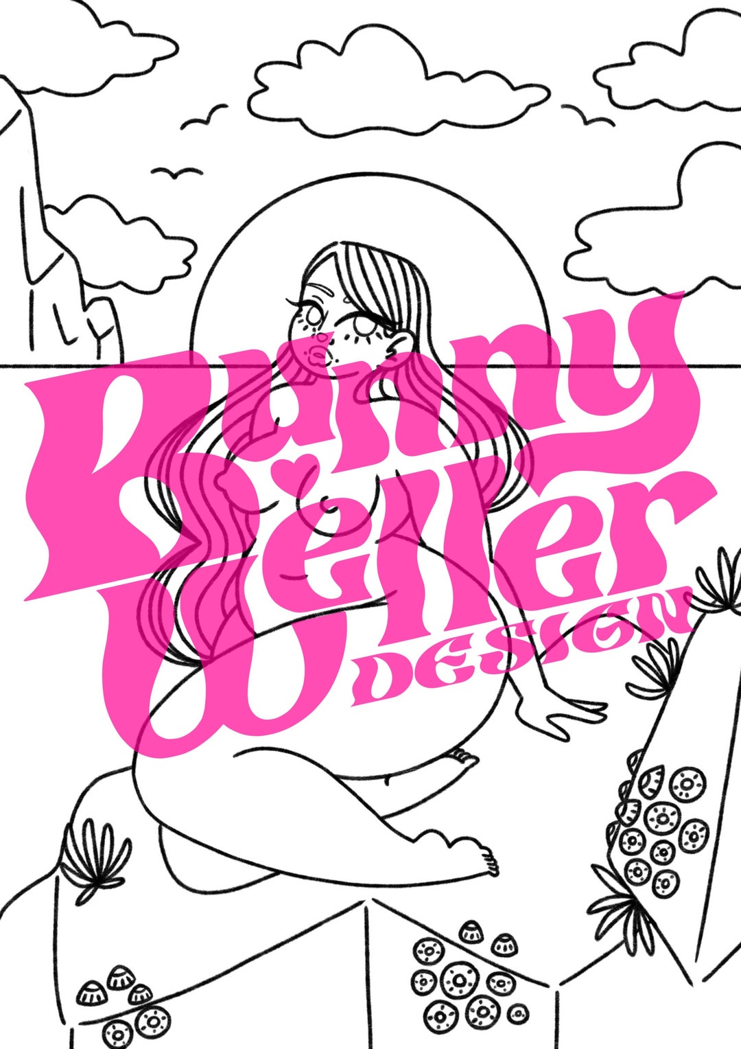 DIGITAL DOWNLOAD Siren Colouring Page Fat Liberation Body Positive Cozy ...