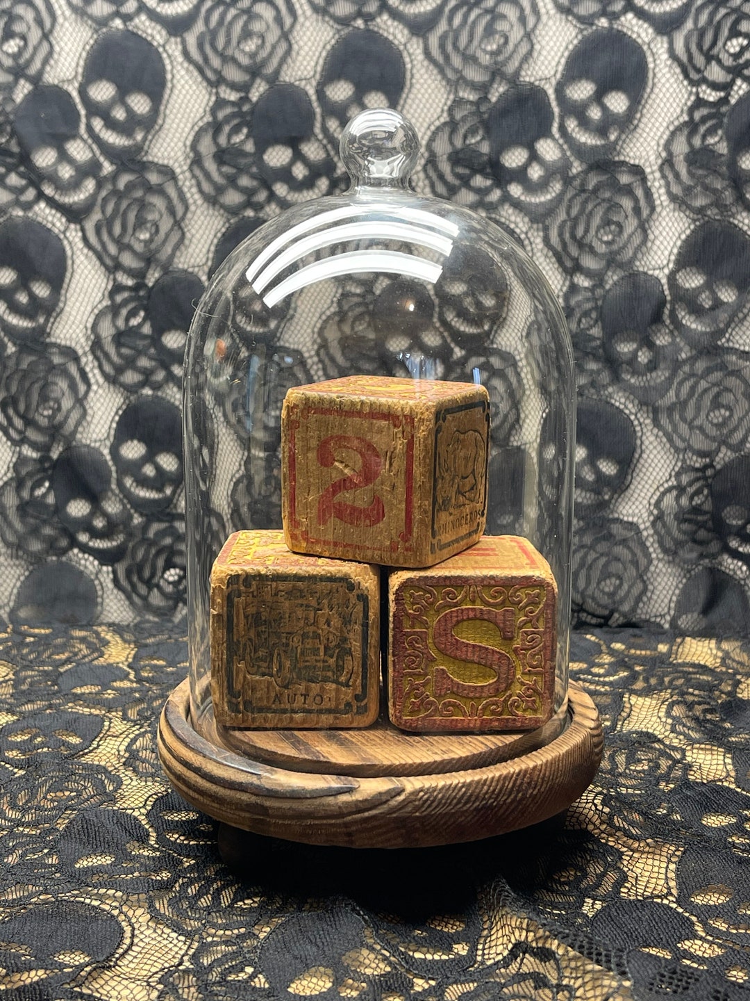 Vintage Kids Wooden Block Display/ Vintage Display - Etsy