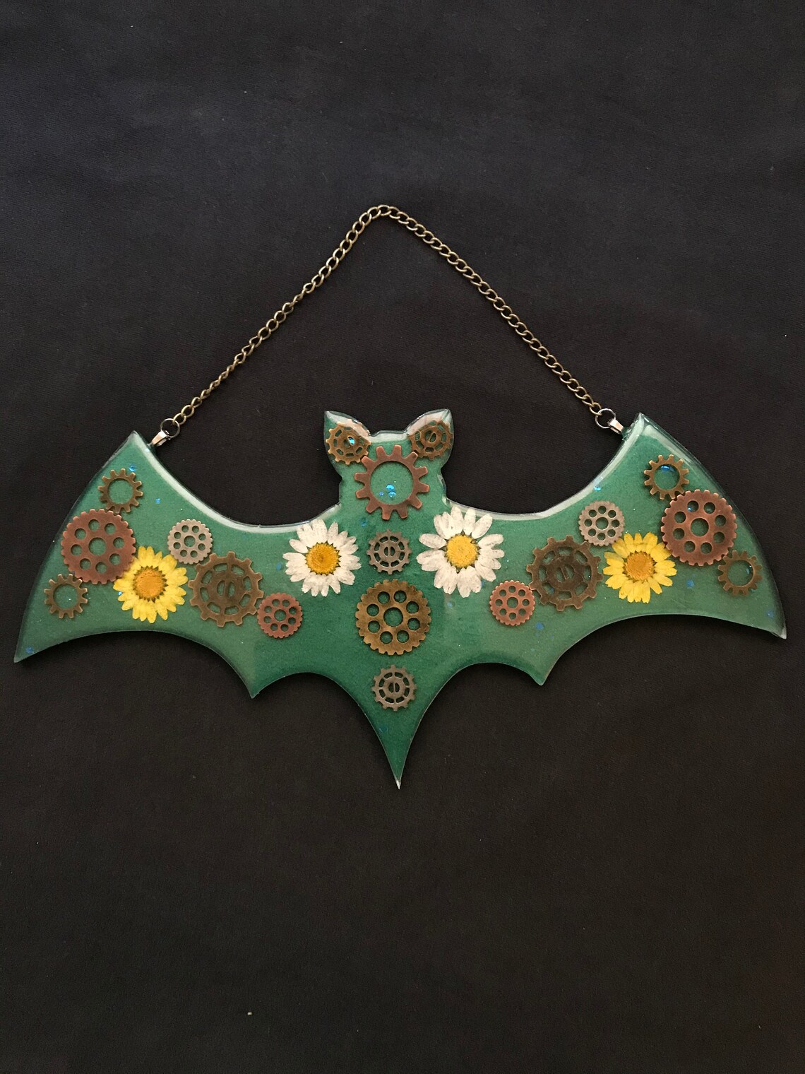 Steampunk Bat Wall Hanging Bat Art Halloween Art Spooky Art | Etsy