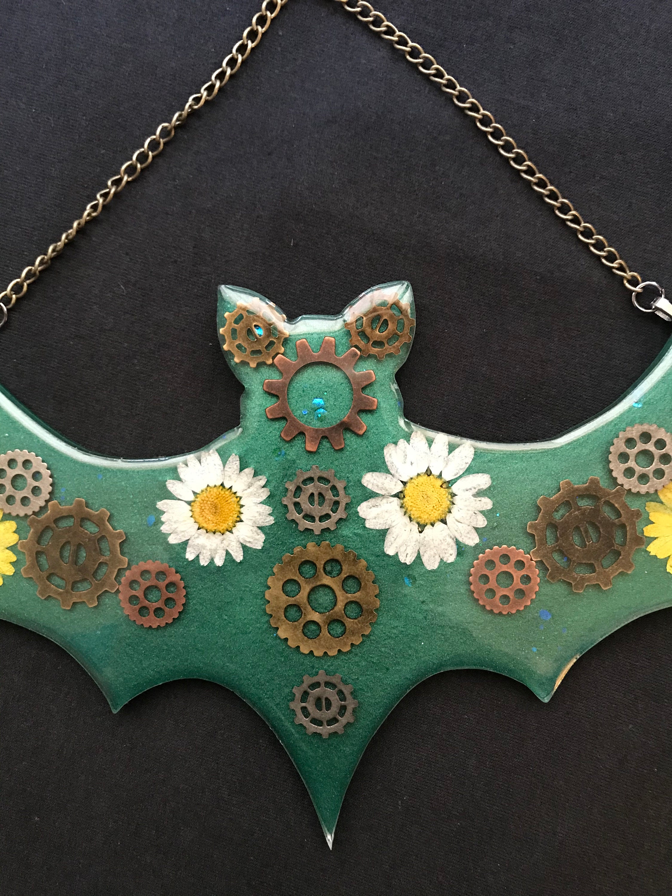 Steampunk Bat Wall Hanging Bat Art Halloween Art Spooky Art | Etsy