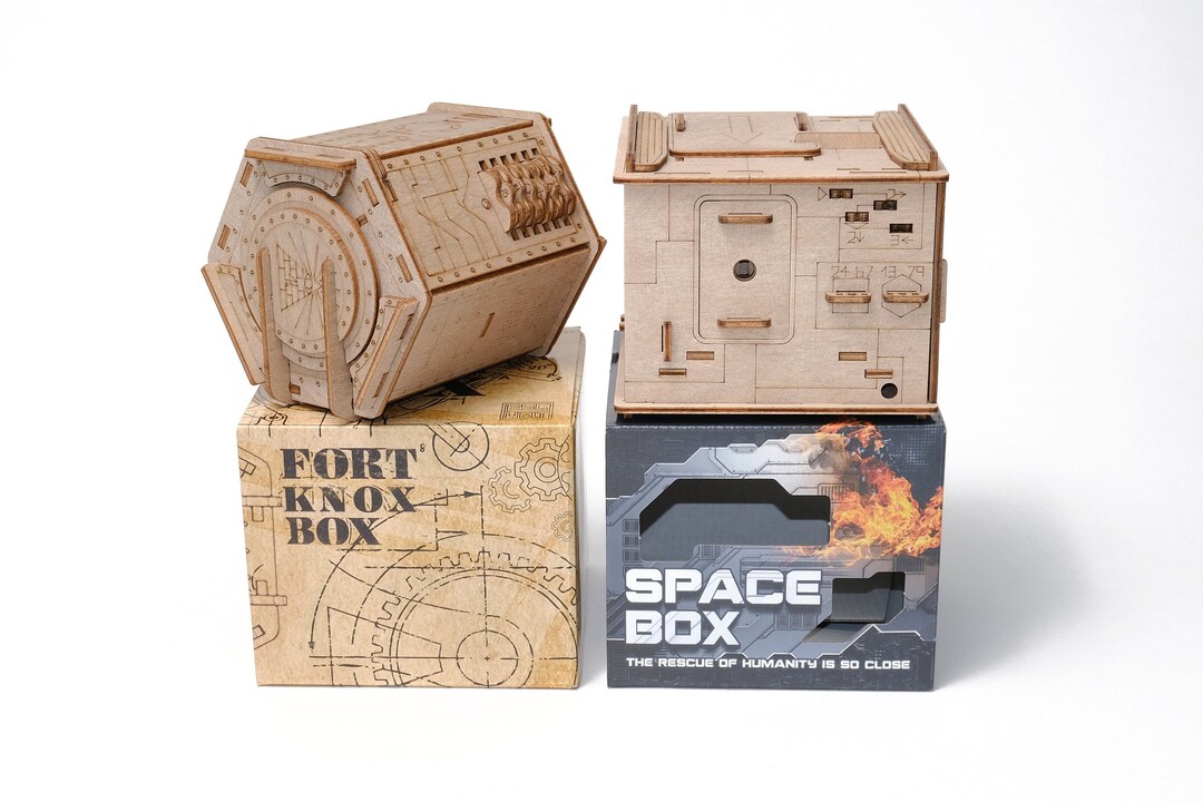 ESC WELT Two Puzzle Boxes Set for Christmas Gift - Space Box and Fort ...