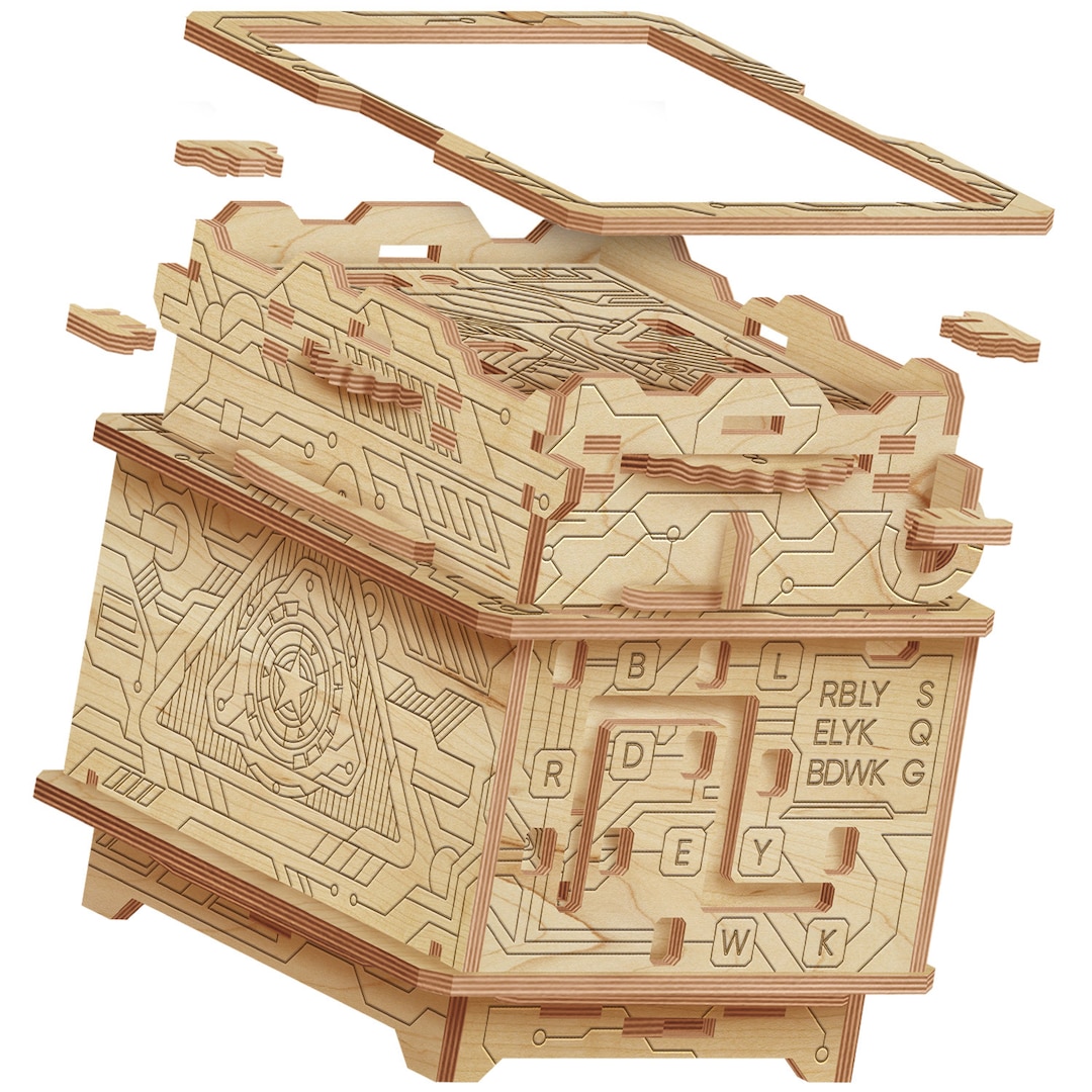 Orbital Box 3D Puzzles for Adults - 3-in-1 Wooden Puzzle Box - Escape ...