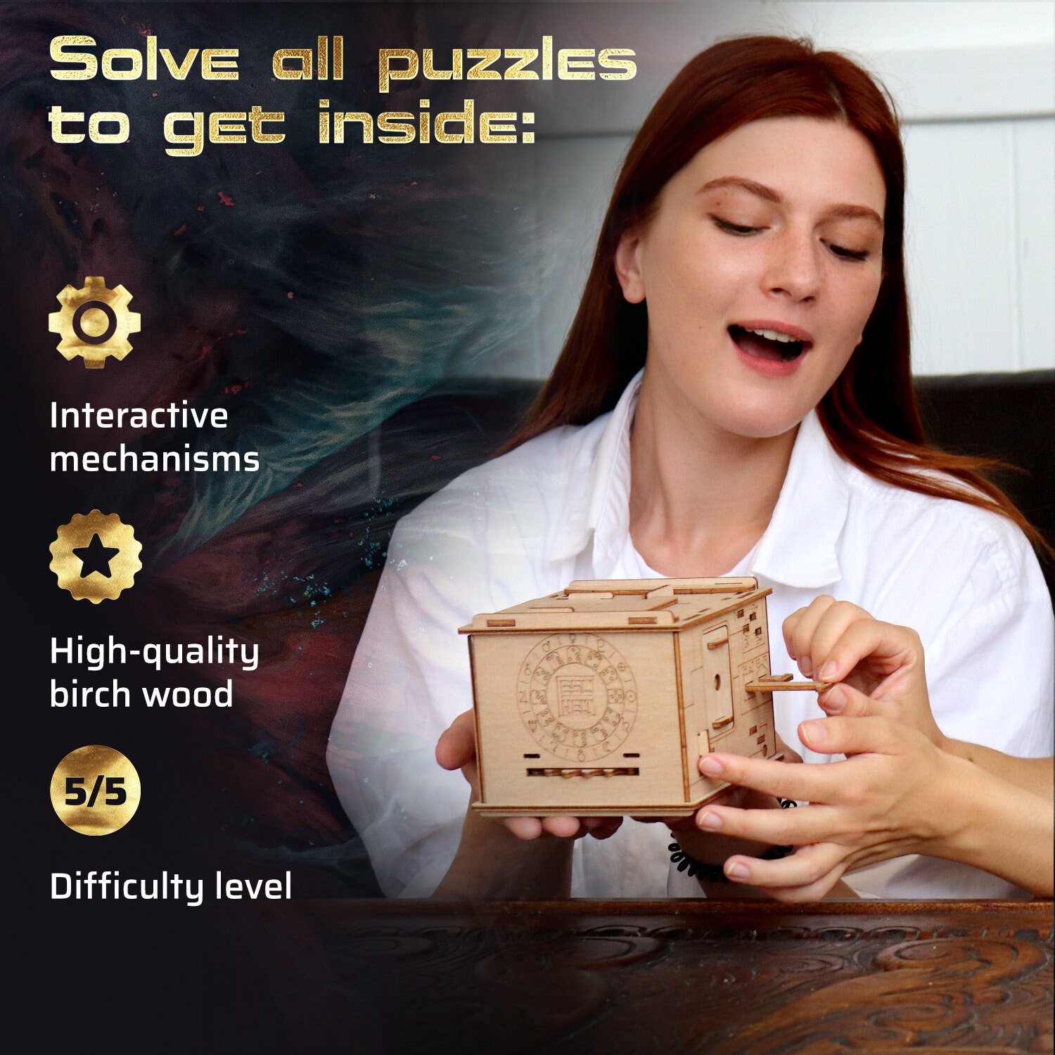 Space Box 3D Puzzle Game 3-in-1 Wooden Puzzle Box Game - Etsy
