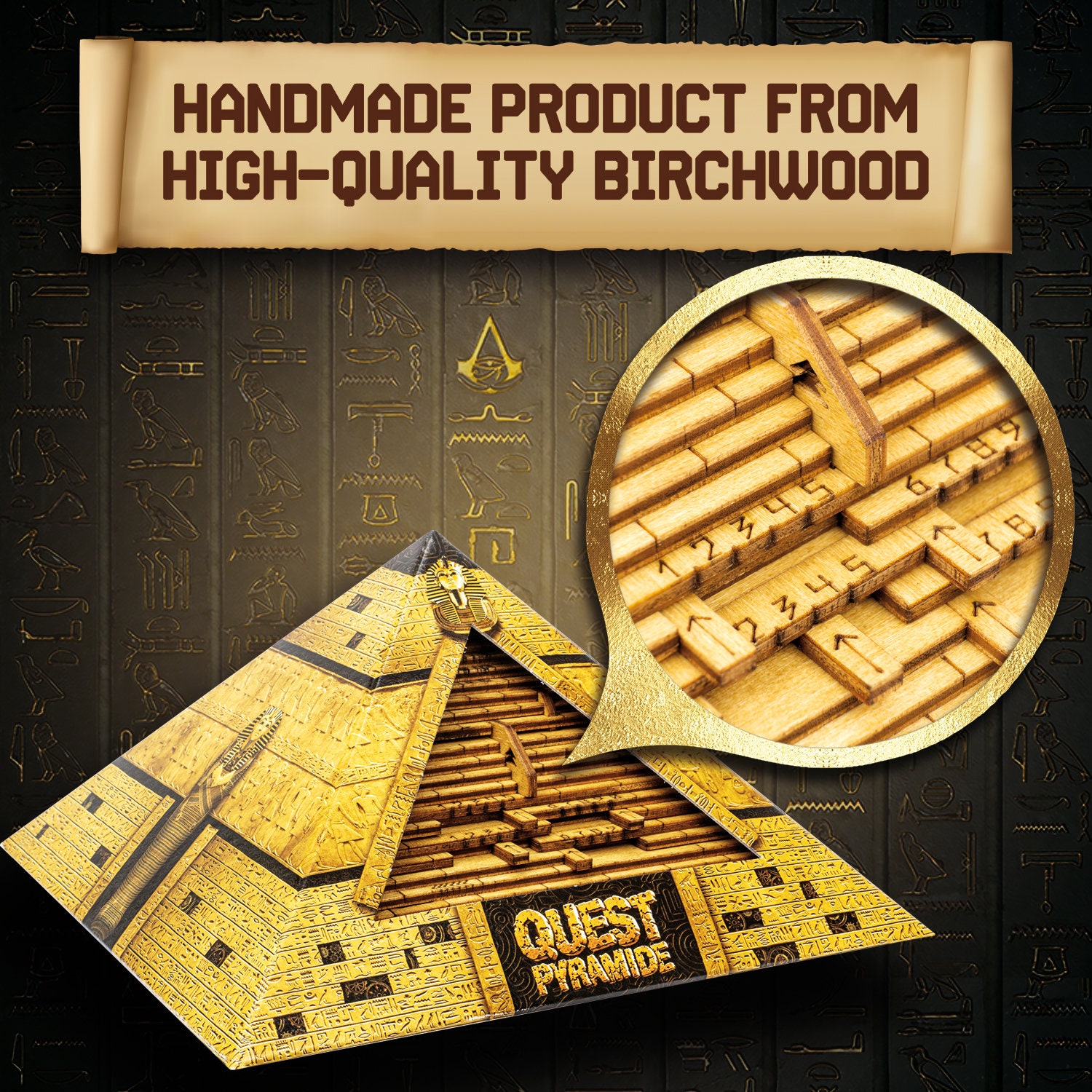 ESC WELT Quest Pyramid Puzzle Box Escape Room in a Box Brain Teaser Puzzles for Adults & Kids ...