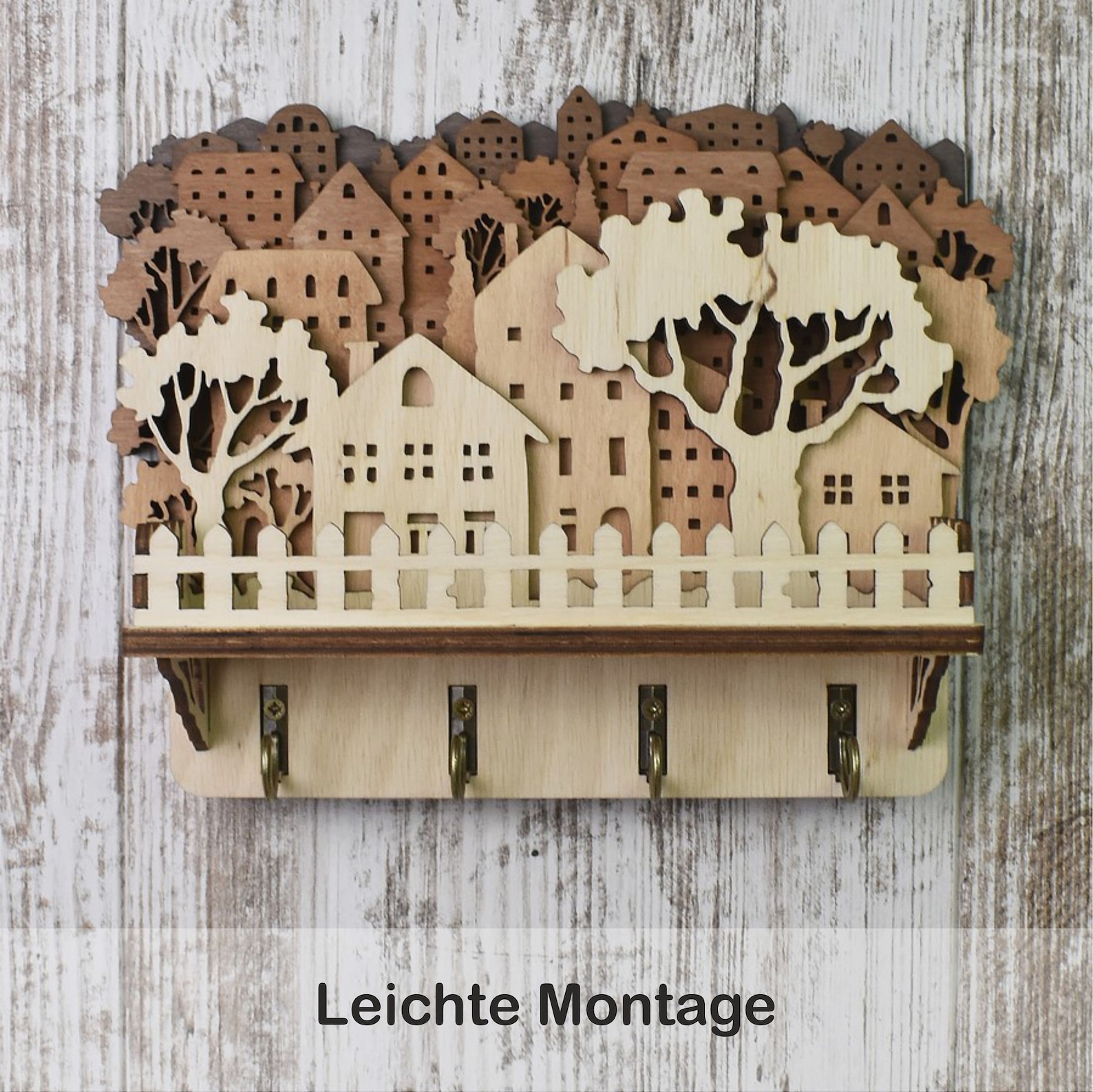 Handmade Wooden Key Holder Wall Mounted Racks for Home Storage - Etsy