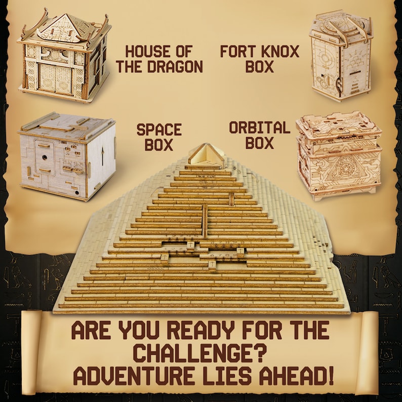 ESC WELT Quest Pyramid Puzzle Box Escape Room in a Box Brain Teaser Puzzles for Adults & Kids ...