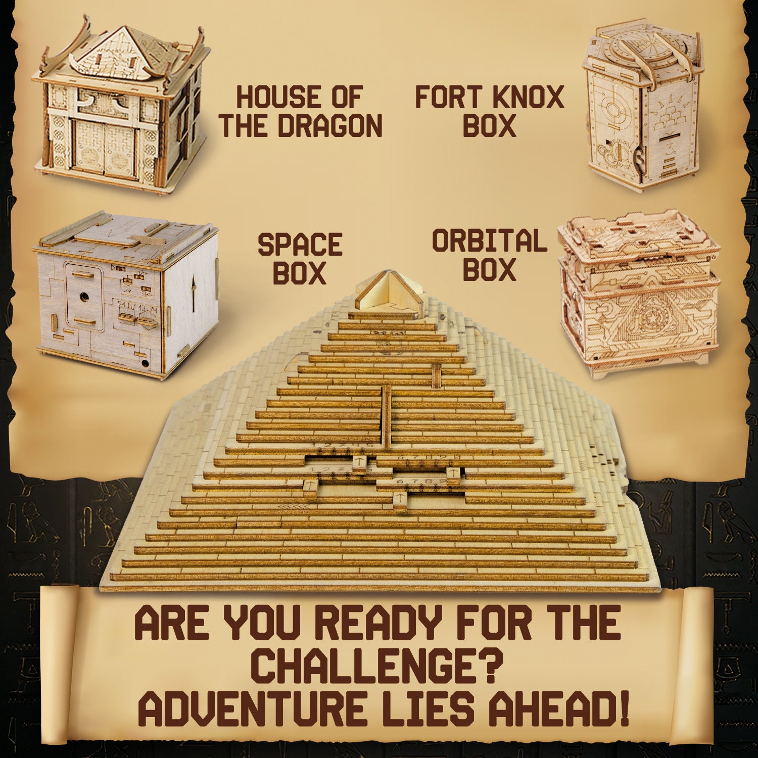 ESC WELT Quest Pyramid Puzzle Box Escape Room in a Box Brain Teaser ...