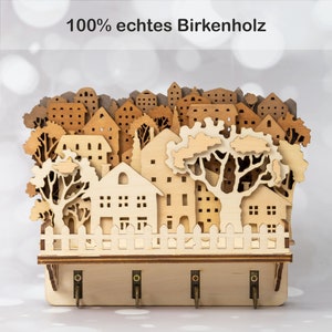 Handmade Wooden Key Holder Wall Mounted Racks for Home Storage Hooks ...