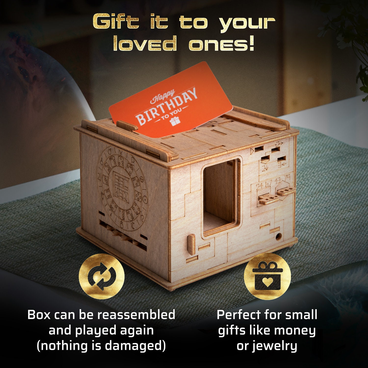 Space Box 3D Puzzle Game 3-in-1 Wooden Puzzle Box Game - Etsy