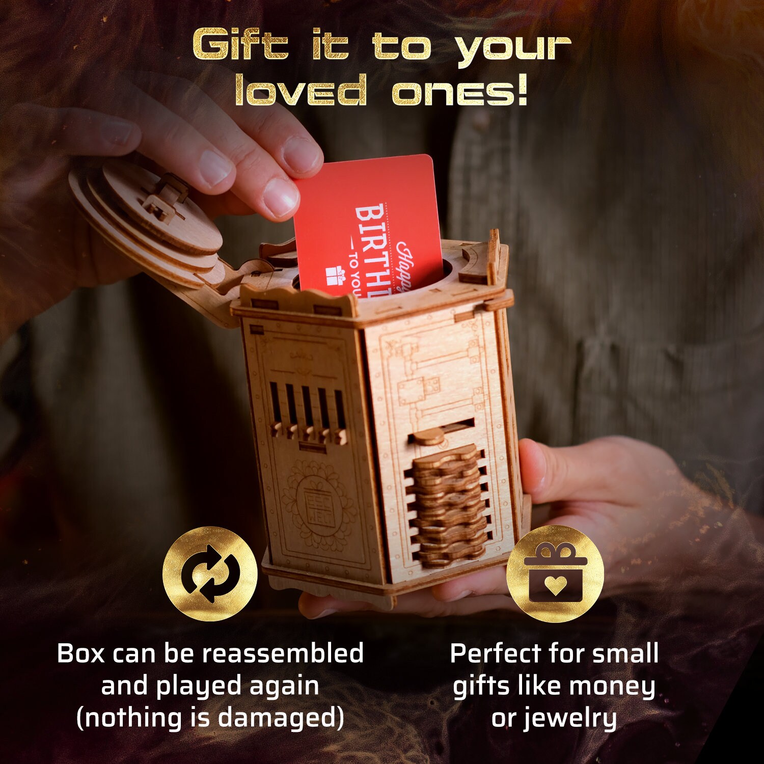 Fort Knox Box PRO 3D Puzzle Game 3-en-1 Wooden Puzzle Box - Etsy México