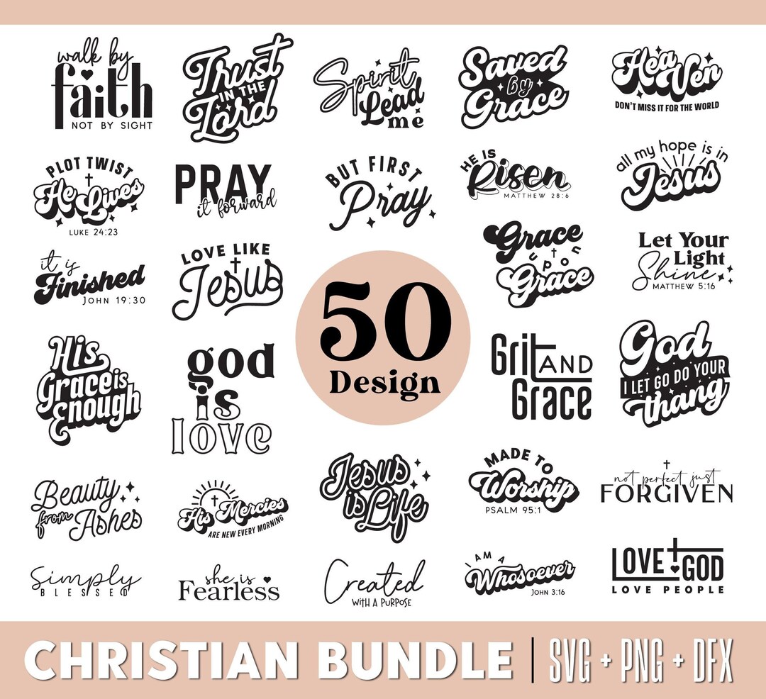 Christian SVG Bundle, Faith Bundle SVG, Scripture SVG Bundle, Bible ...