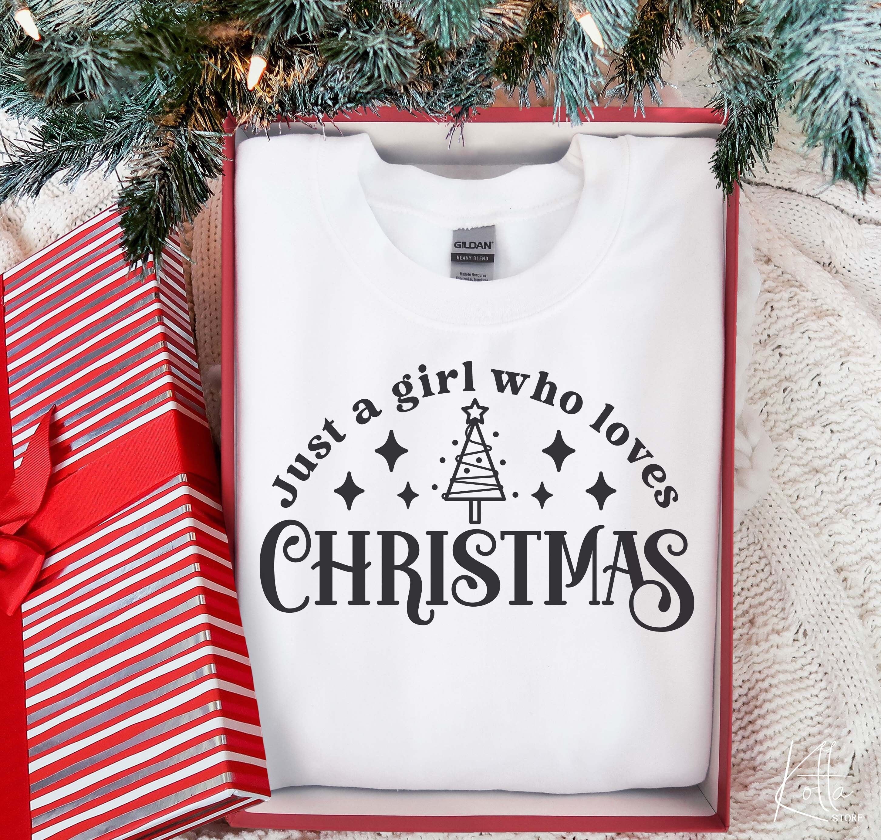 Christmas Svg Just a Girl Who Loves Christmas Svg Christmas - Etsy