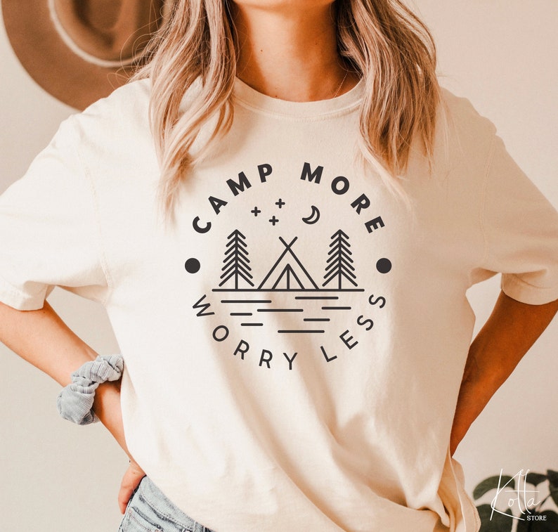 Camp More Worry Less Svg Mountains Svg Camping Svg Hiking | Etsy